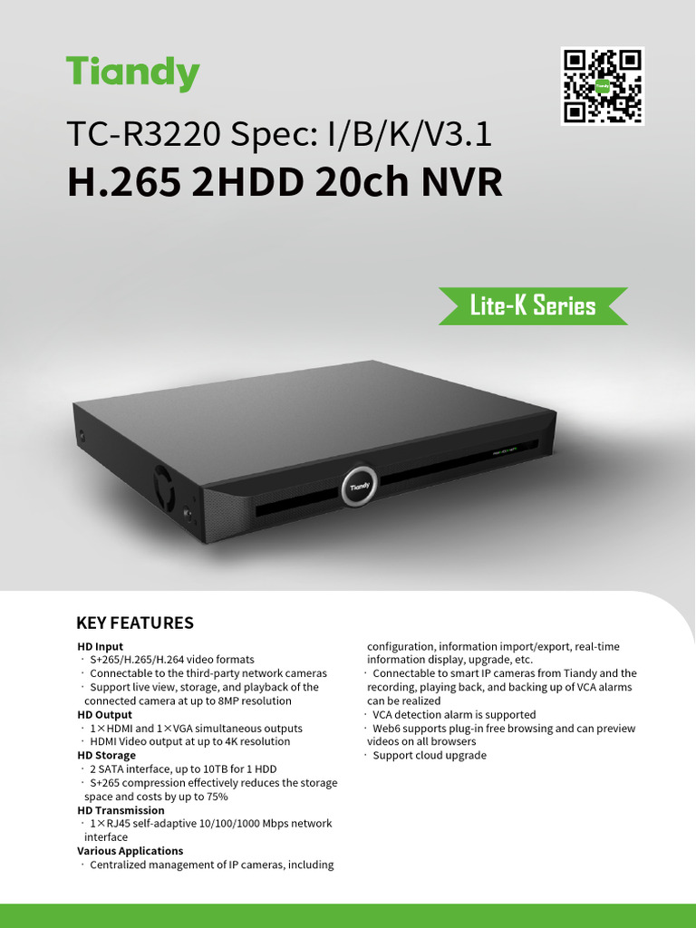 TC-R3220-Spec-I-B-K-V3.1 | PDF | Hdmi | Video