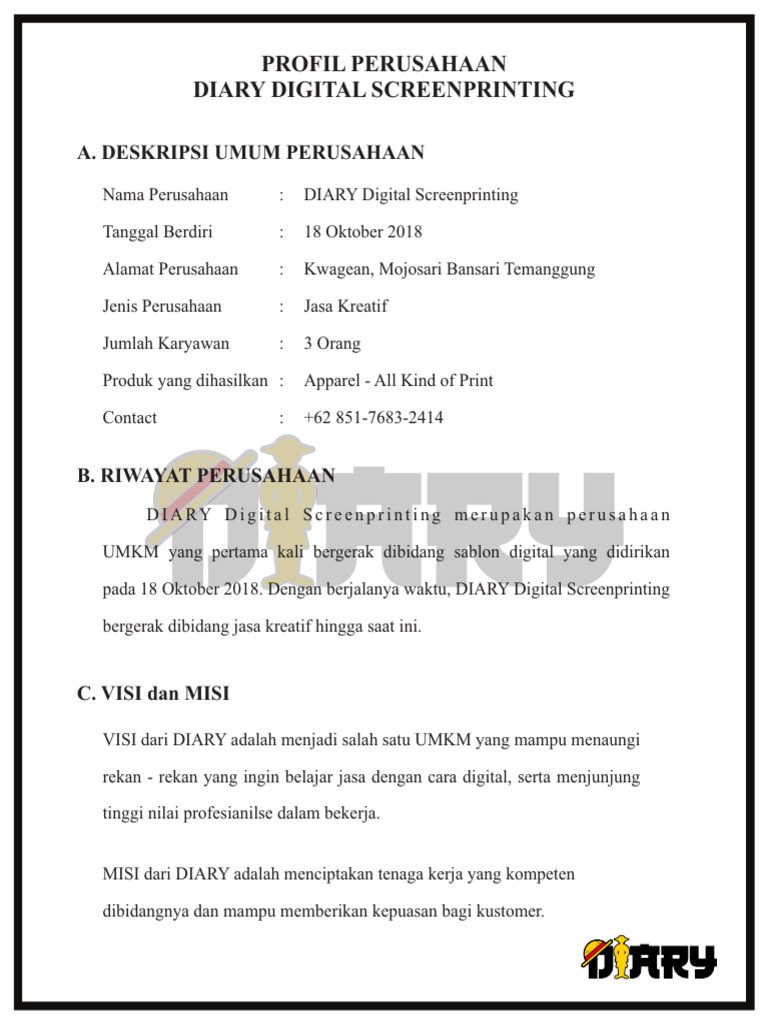 profil perusahaan | PDF