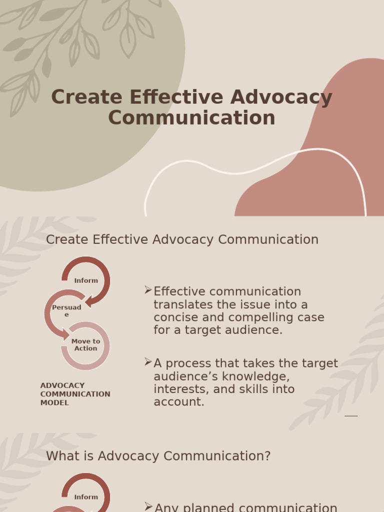 Create-Effective-Advocacy | PDF | Communication | Infographics
