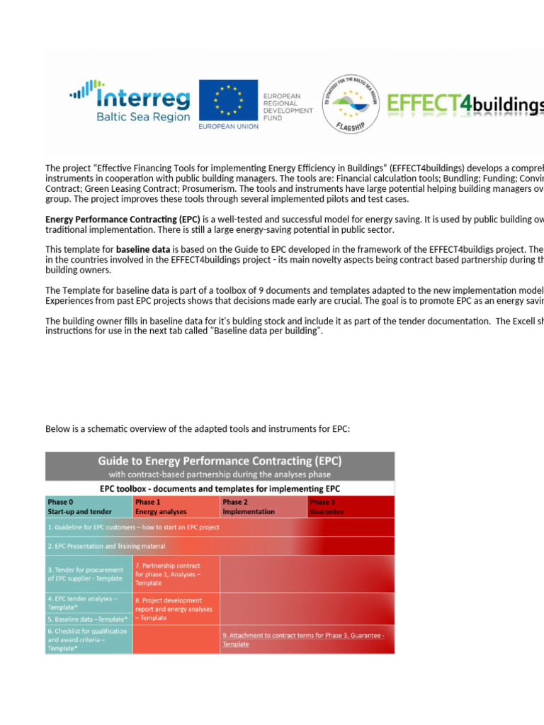 5 Baseline Data. Template | PDF | District Heating | Energy Development