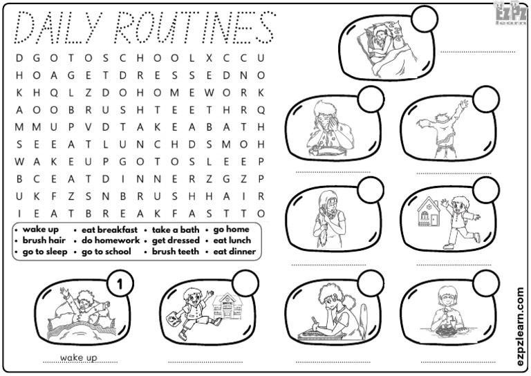 Daily Routines Activities for Kids | PDF