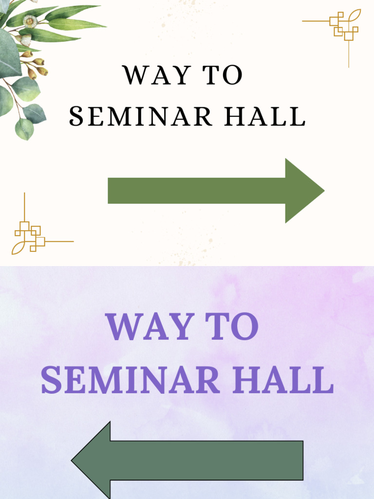 Way to Seminar Hall | PDF