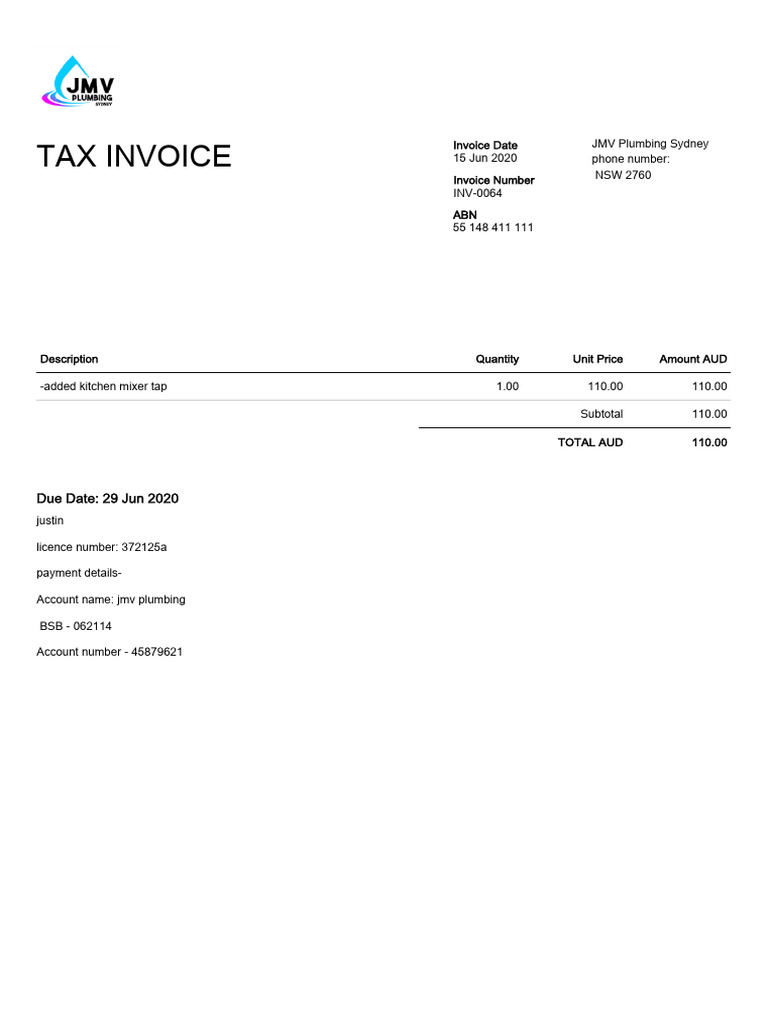 Invoice INV 0164 | PDF