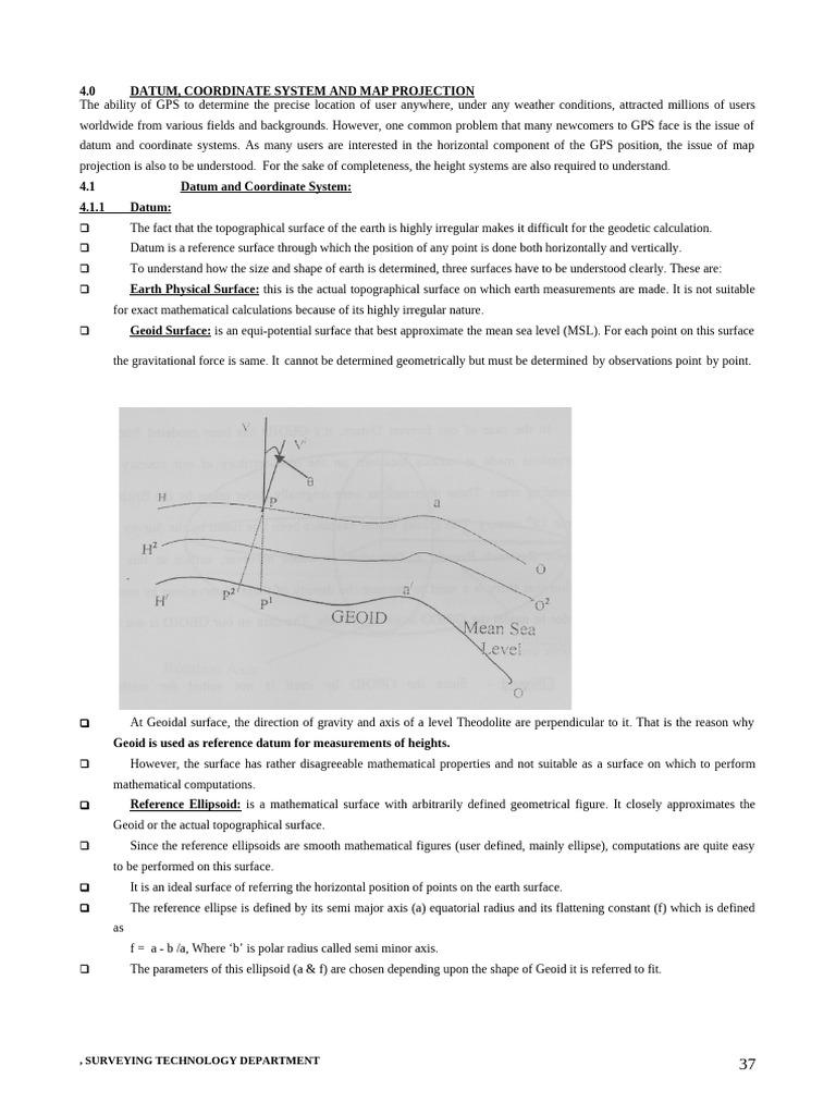 Unit-4 - Datum, Coordinate Systemf | PDF | Latitude | Geodesy