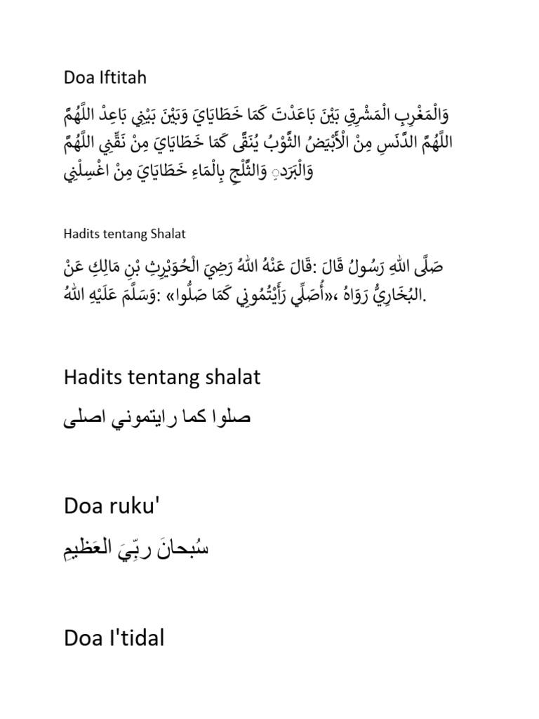 Doa Iftitah-WPS Office | PDF