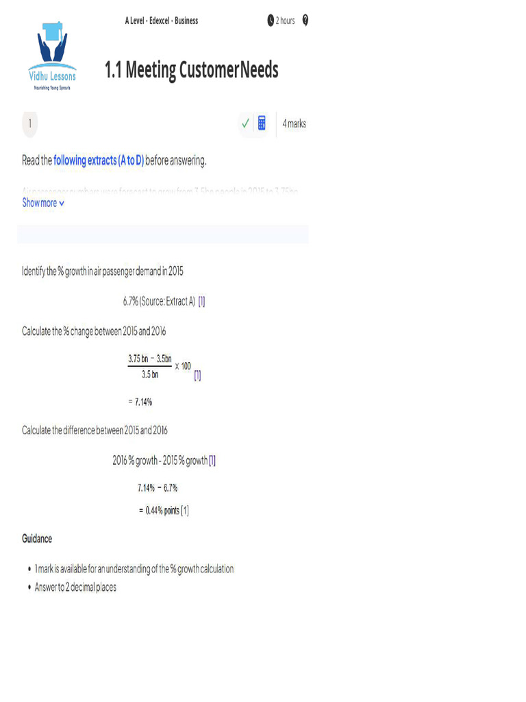 Meeting Customers Needs - MS | PDF