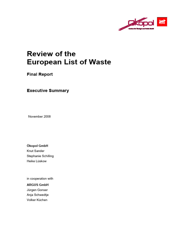 Review of The Waste EU | PDF | Occupational Safety And Health