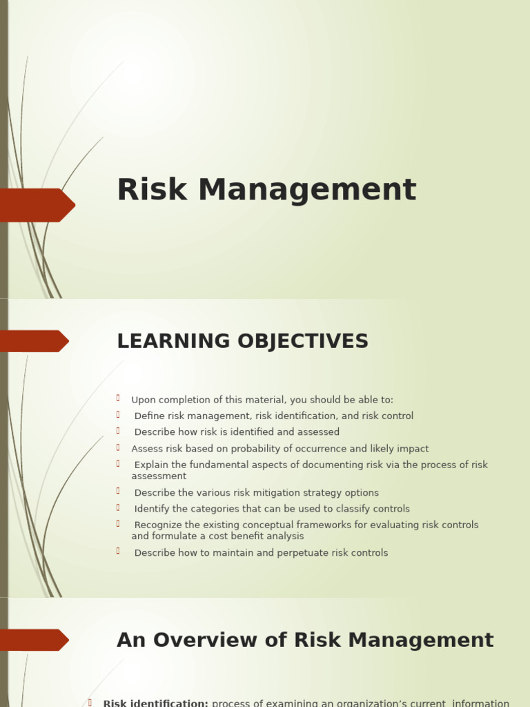 IS chap 4 | PDF | Risk | Risk Management