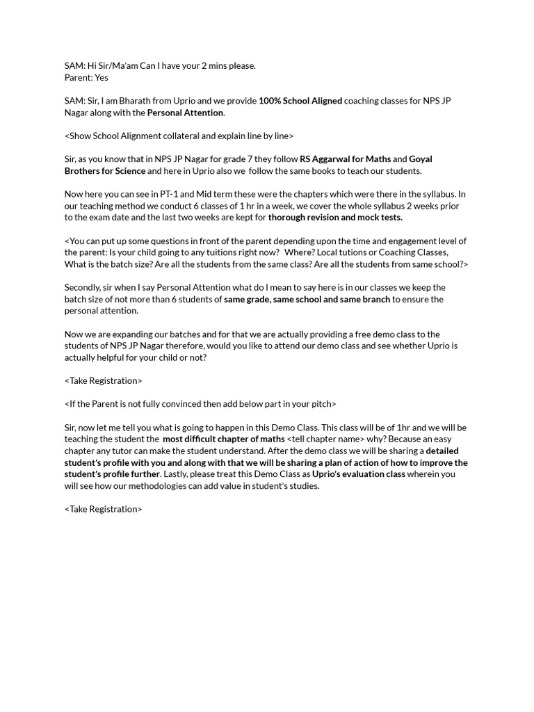 GTM Pitch Structure | PDF