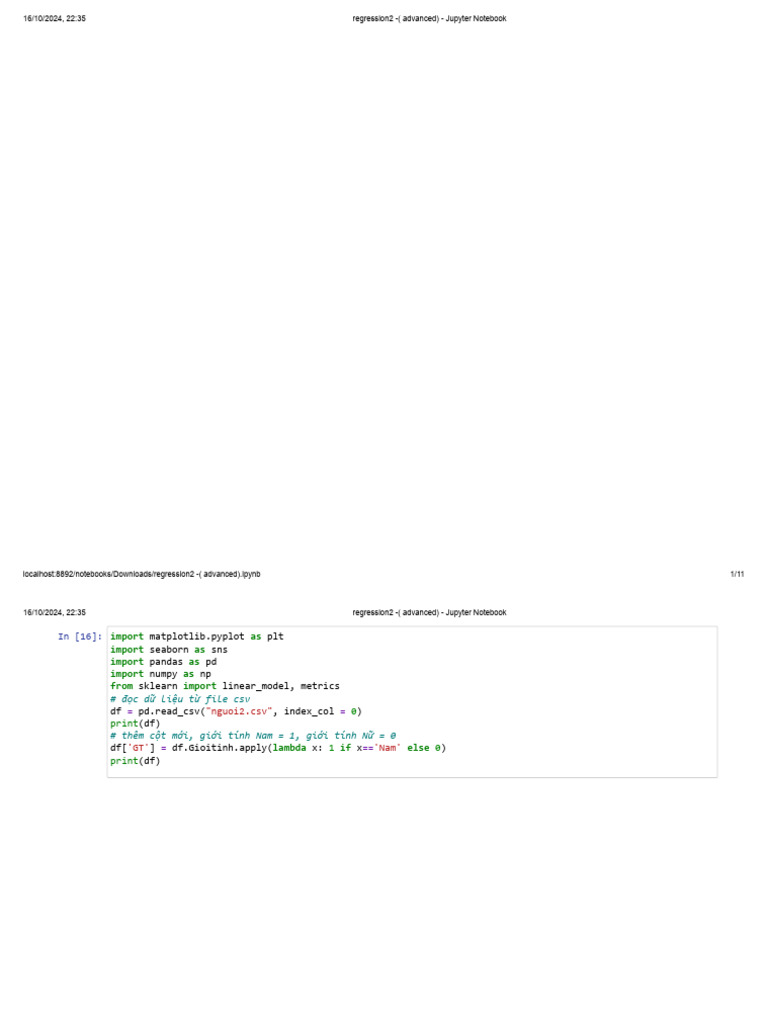 Example Regression2 (Advanced) Labelencoder Minmaxscaler Jupyter Notebook | PDF | Applied ...