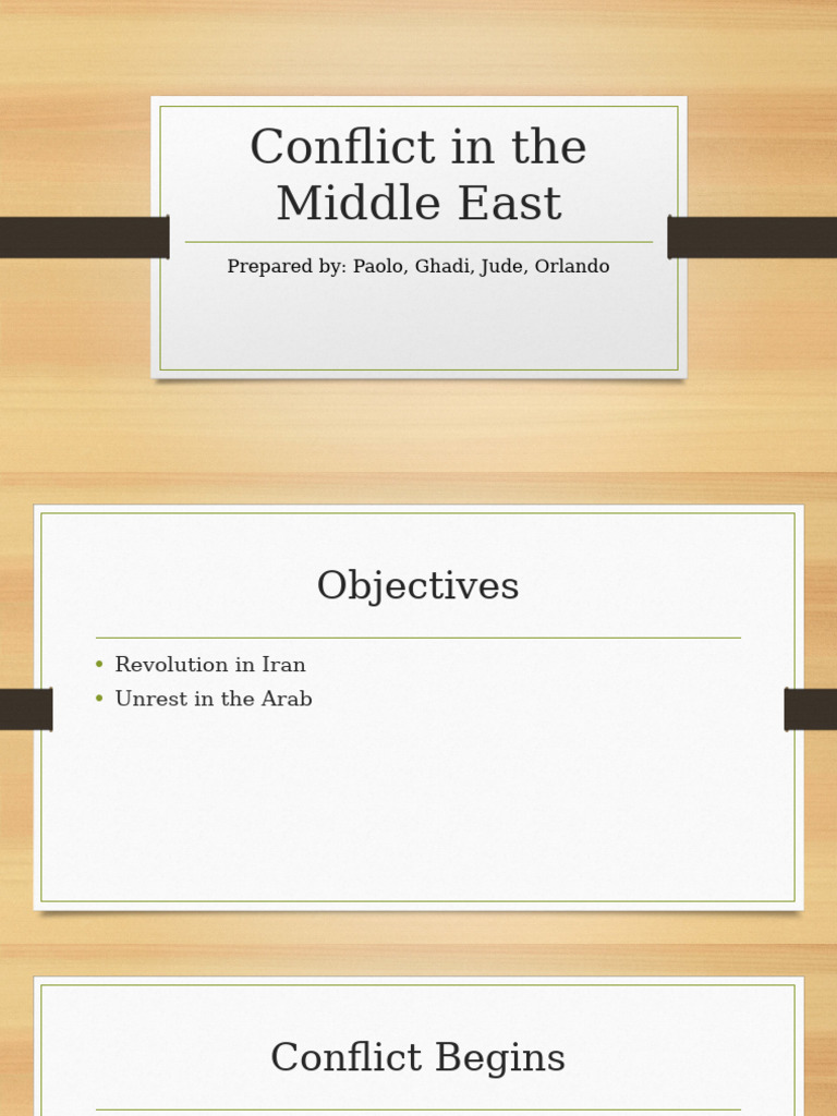 Conflict in The Middle East | PDF