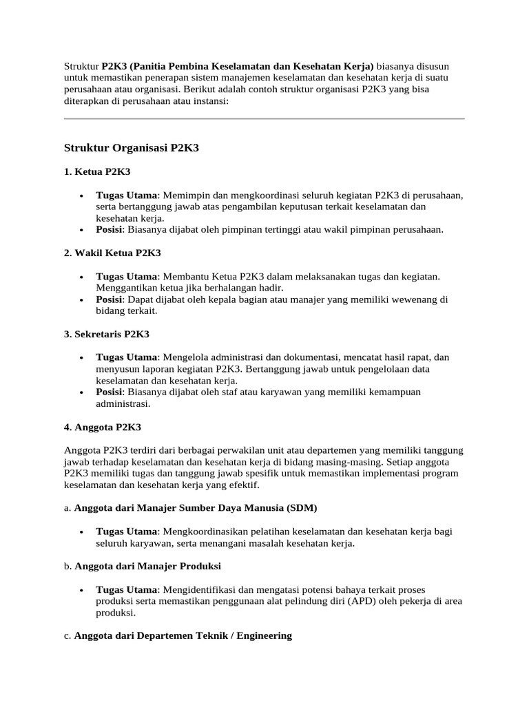 Struktur P2K3 | PDF