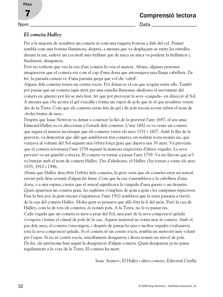 CL7 El Cometa Halley | PDF