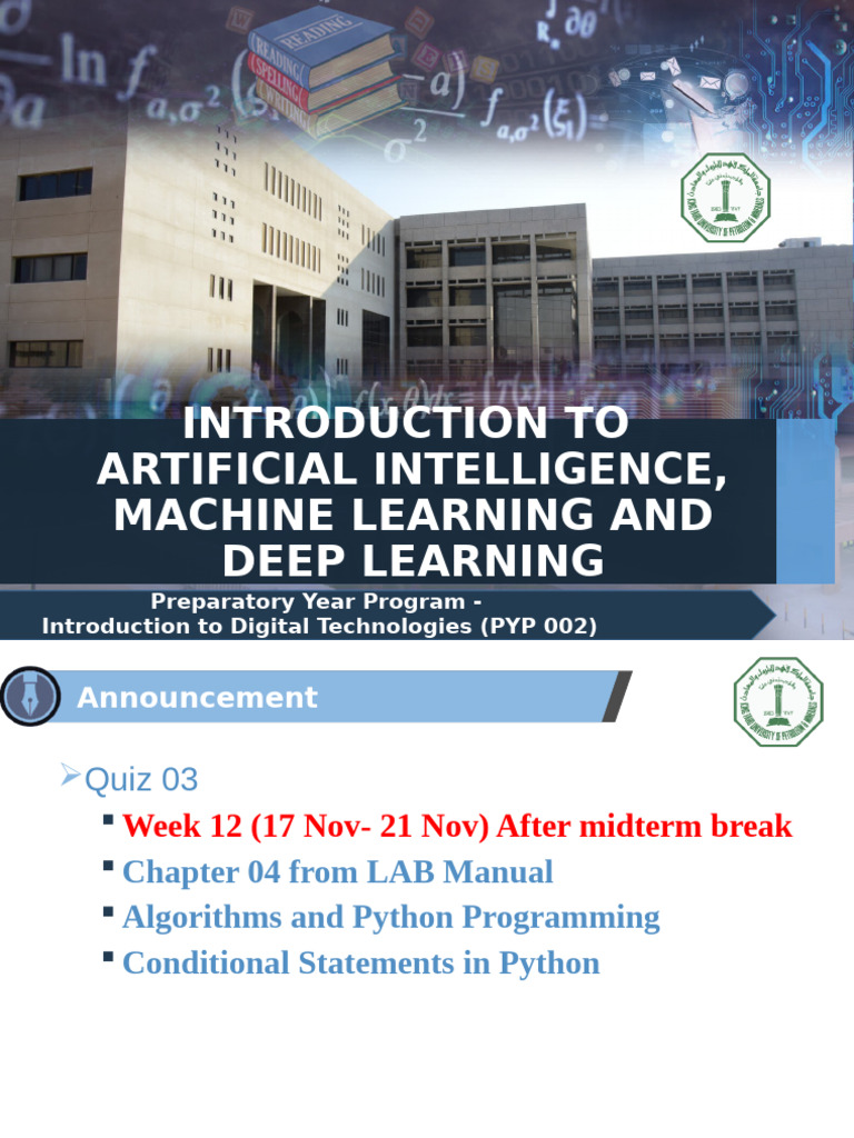 Week11-AI ML DL | PDF | Machine Learning | Support Vector Machine