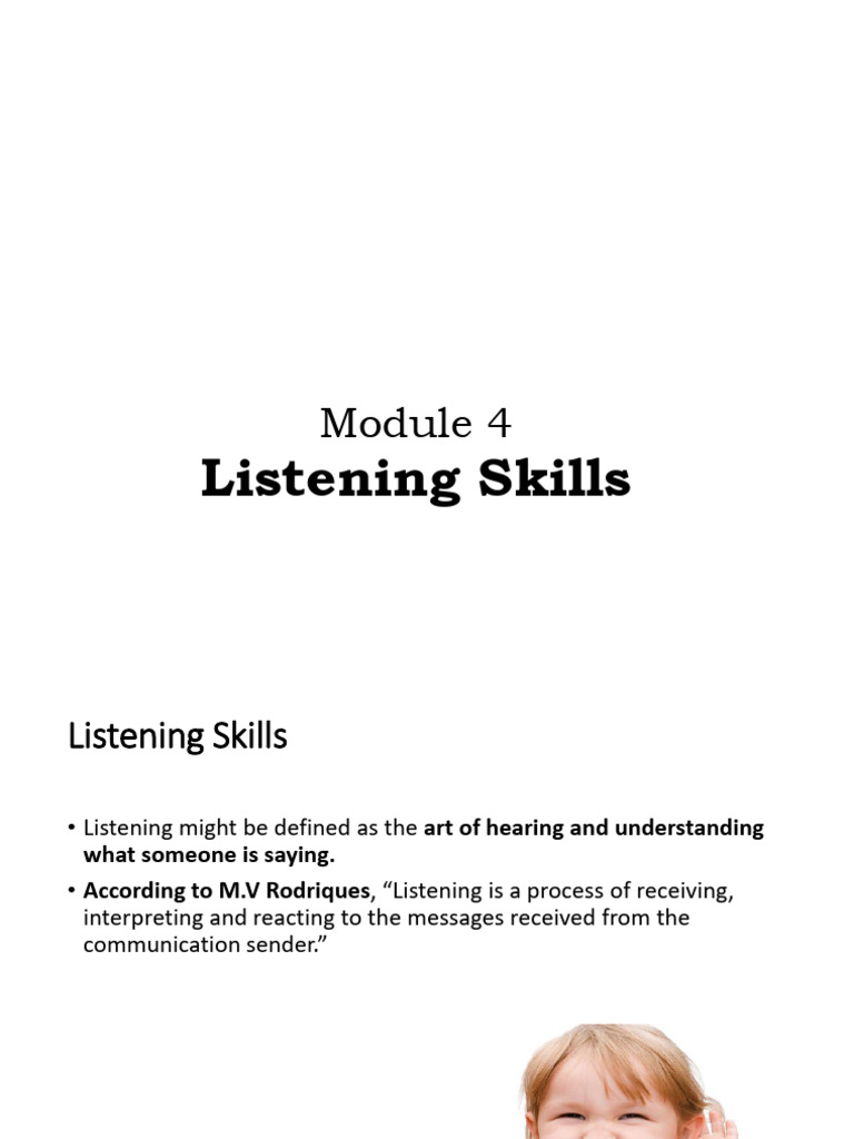 Module 4 - Effective Listening Skills | PDF | Empathy | Sympathy