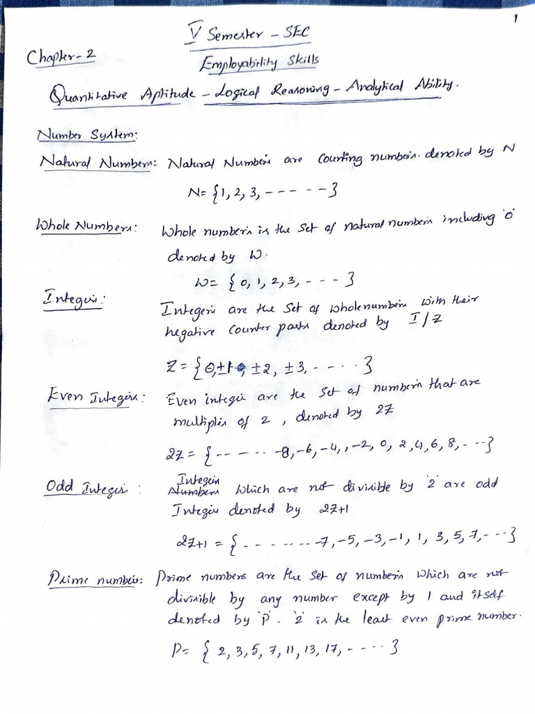 Employability Skills Quantitative Mathematics Notes | PDF
