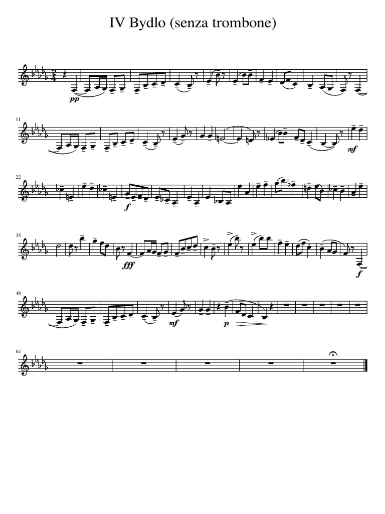 IV Bydlo (Senza Trombone) | PDF