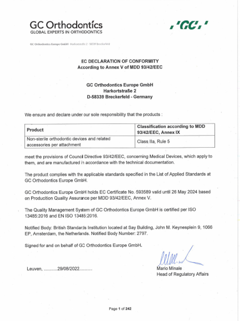 GC | PDF | Medical Device | Service Industries