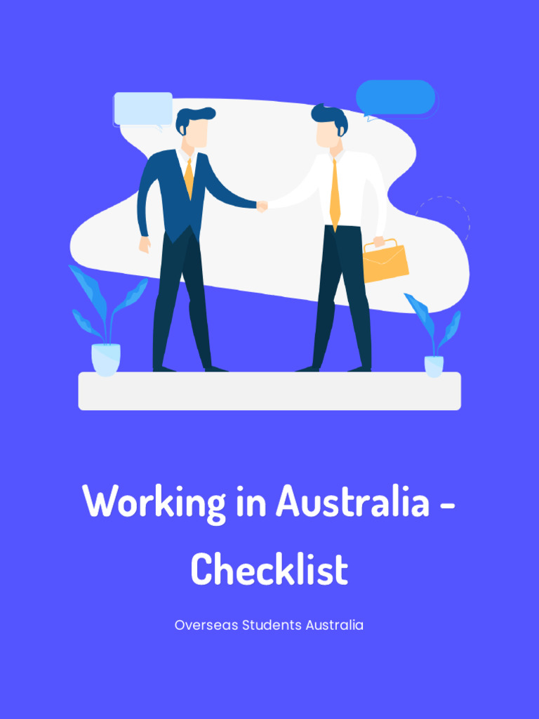 Working Is Australia Checklist | PDF
