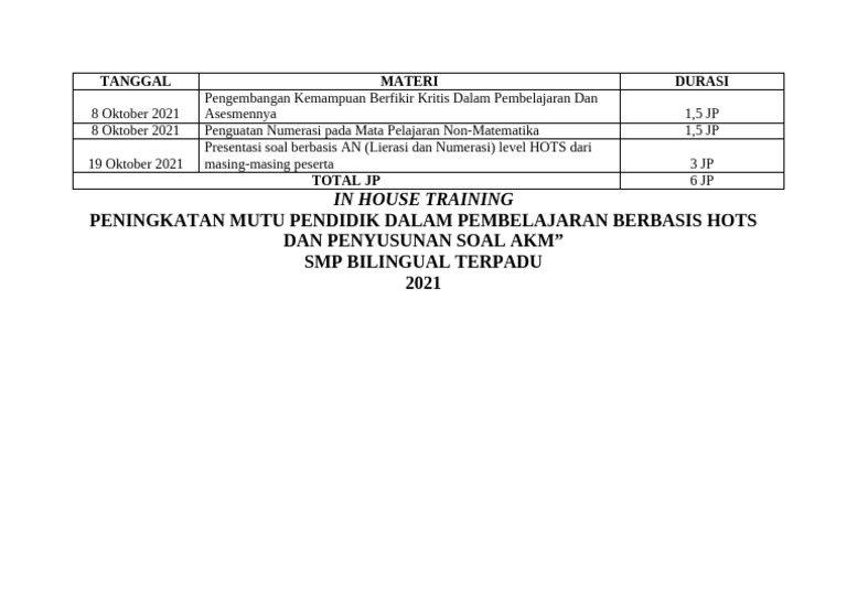Materi Sertifikat IHT | PDF