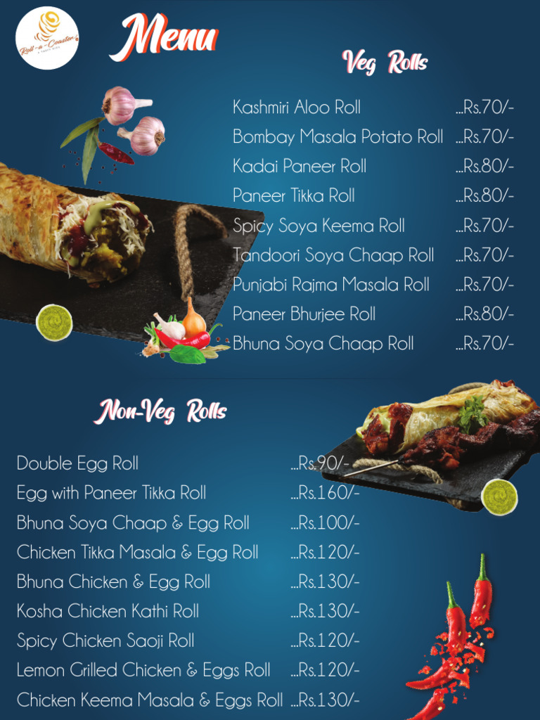 Roll A Coaster Menu Card 10-05-2021 Compressed | PDF