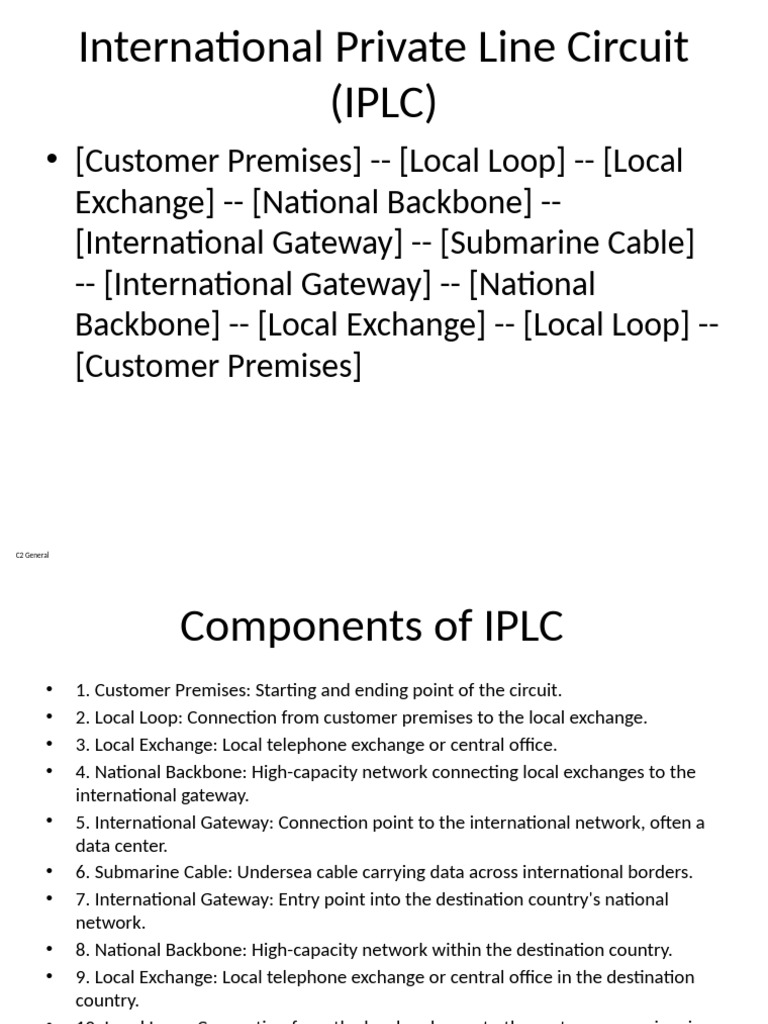 IPLC Network Components Guide | PDF