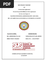 MBA 1st Semester Mini Project Guide | PDF | Business | Communication