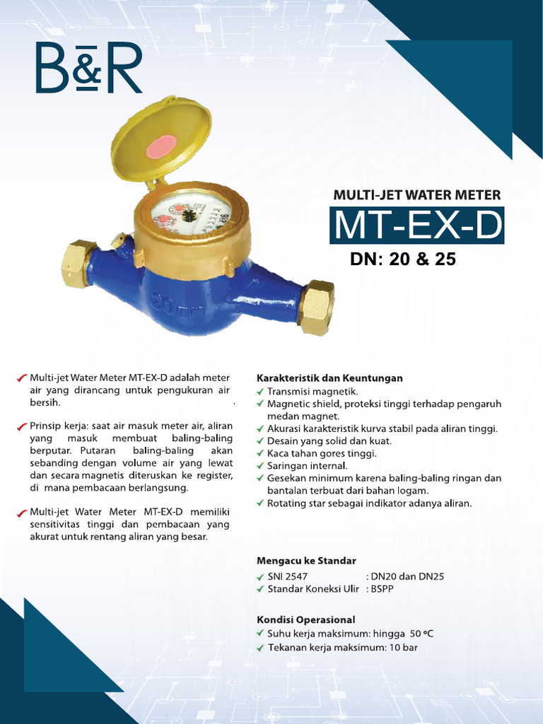 E Brosur Water Meter BnR MT EX D 2023a | PDF