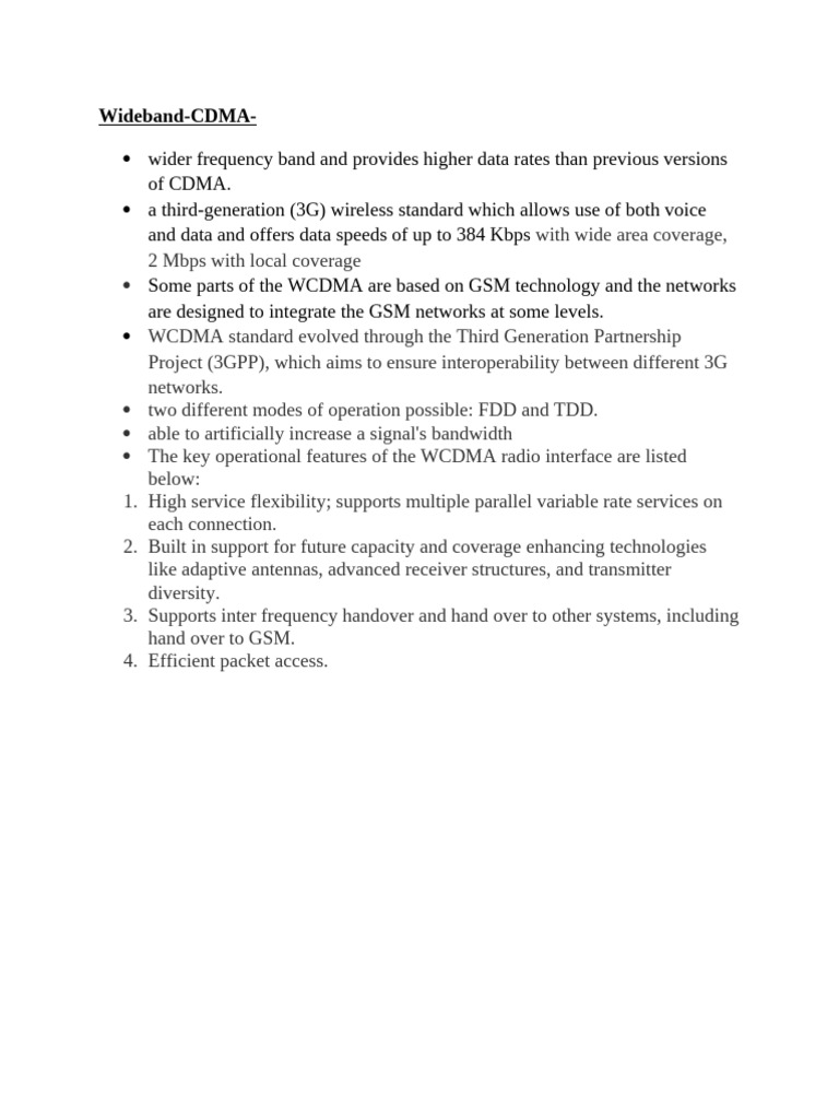 Wideband CDMA | PDF