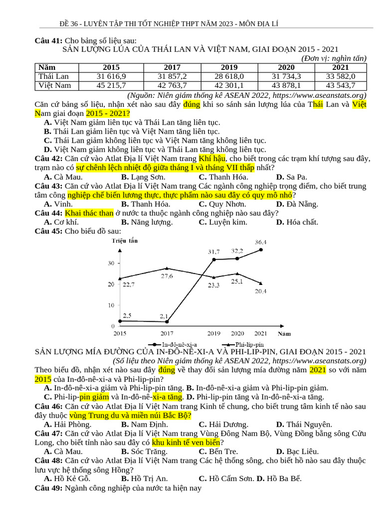 Hs-De 36-40 On Thi TN 2023 | PDF