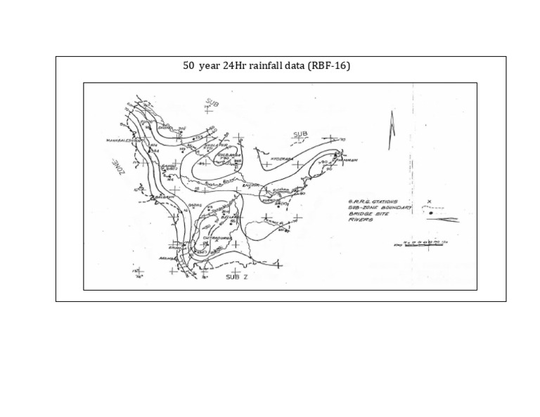 50 Year 24Hr Rainfall Data (RBF-16) | PDF
