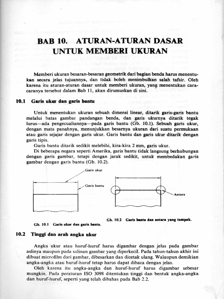 Menggambar Mesin Menurut Standar Iso | PDF