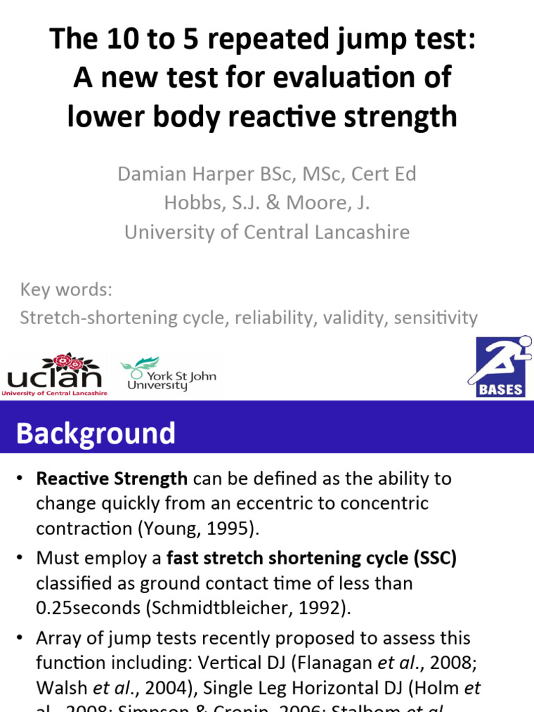 10 to 5 Repeated Jump Test Overview | PDF