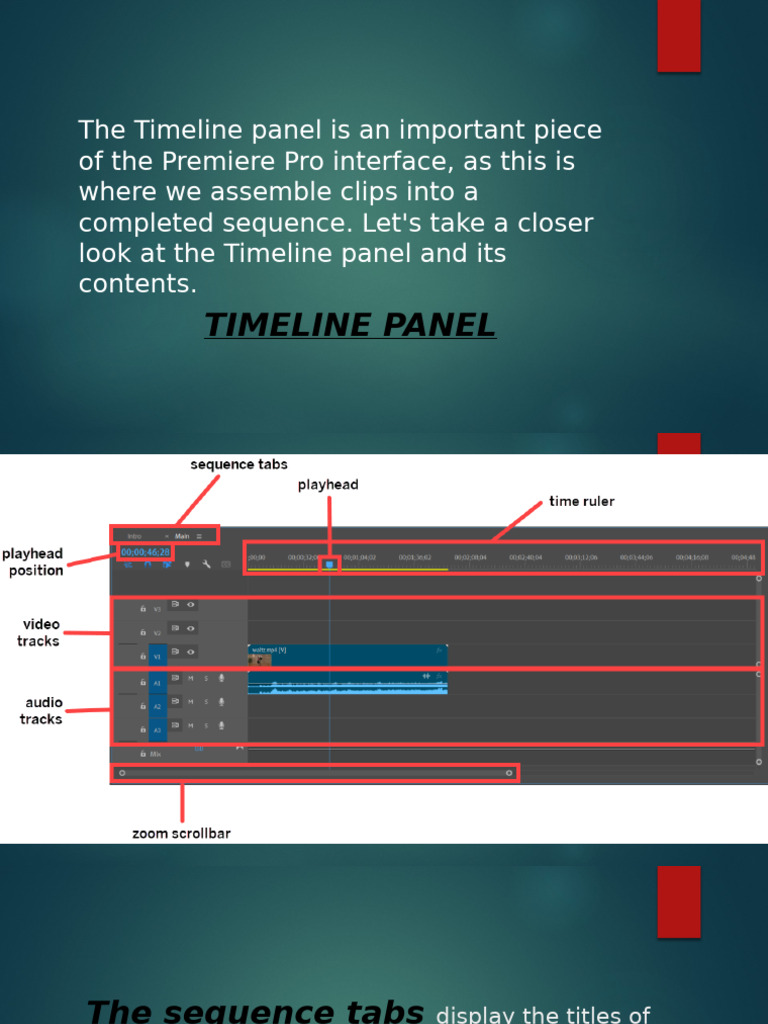 Premiere Pro Timeline Panel Guide | PDF