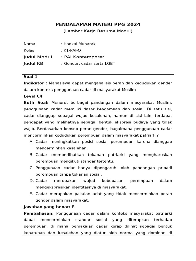 Soal KB 3 | PDF