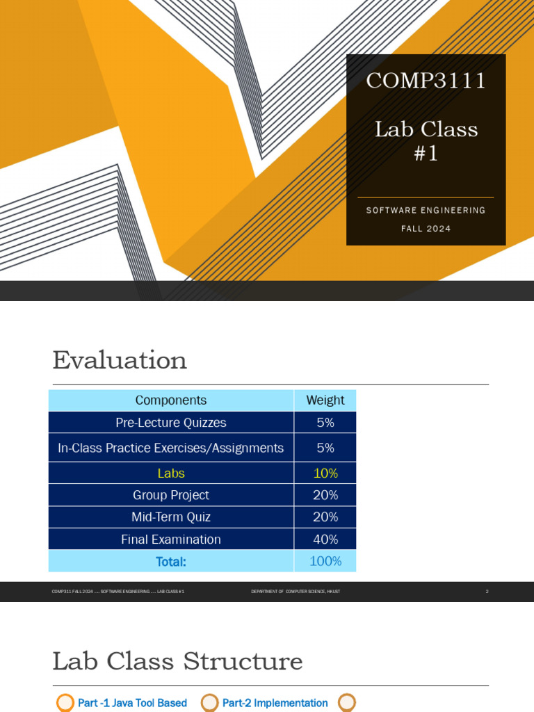 Comp3111 Lab1 Briefing 2024fall | PDF | Version Control | Software