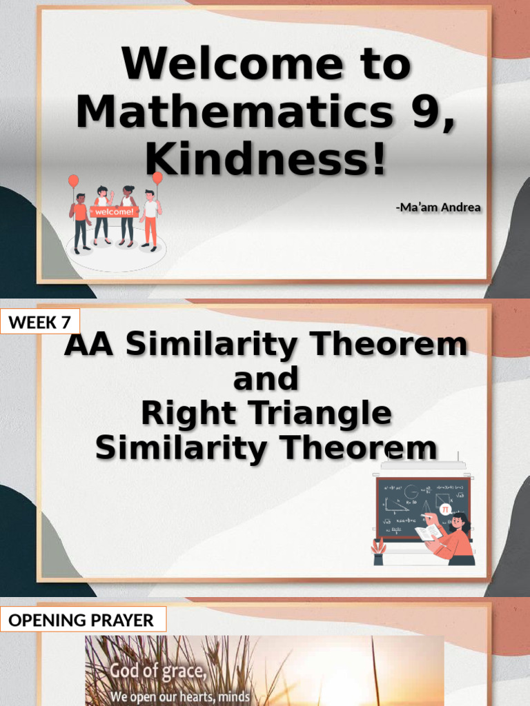 AA Similarity Theorem | PDF | Triangle | Geometry