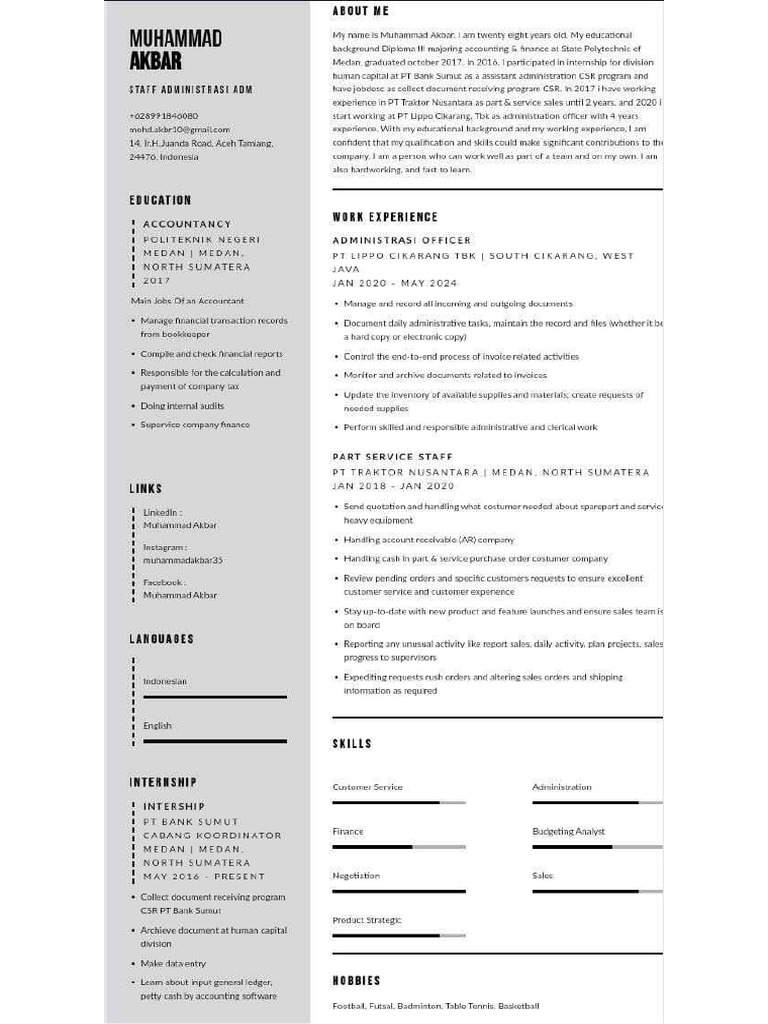 Curriculum Vitae Muhammad Akbar-4 | PDF