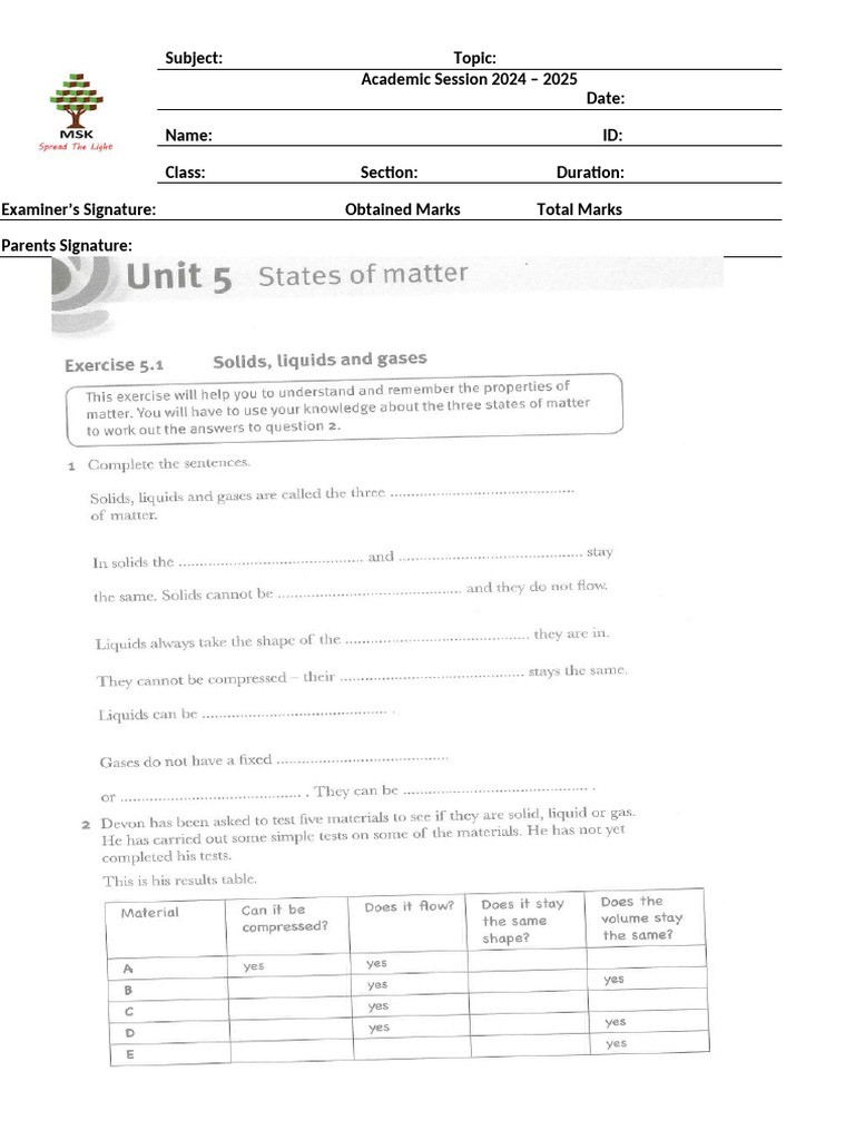 Grade 7 Worksheets | PDF