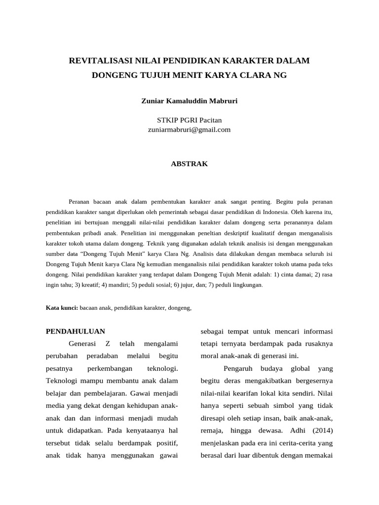 Artikel Hibah Internal Penelitian 2021 Zuniar | PDF