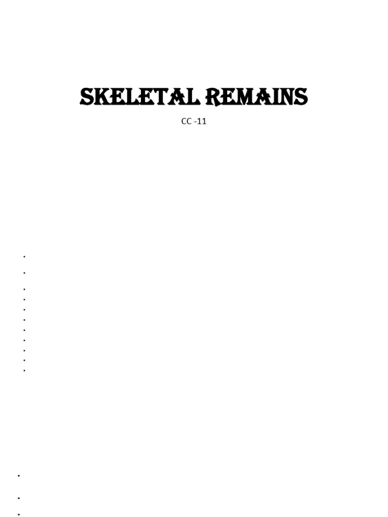 Skeletal remains_pdf | PDF | Human Tooth | Pelvis