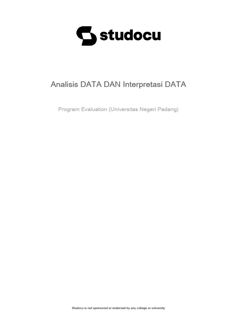 Analisis Data Dan Interpretasi Data | PDF