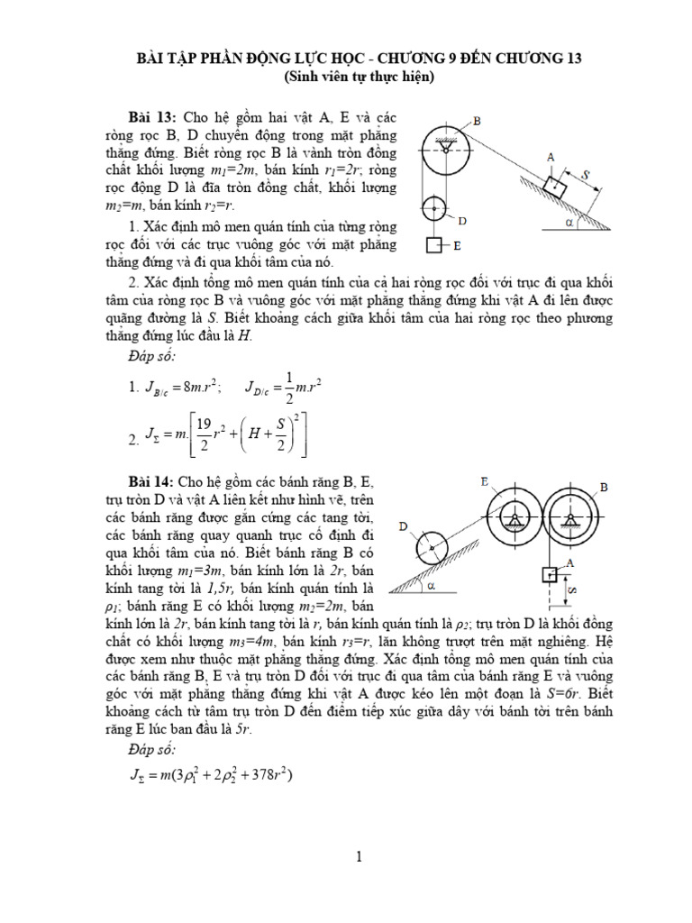 6-Bai Tap - Dong Luc Hoc | PDF