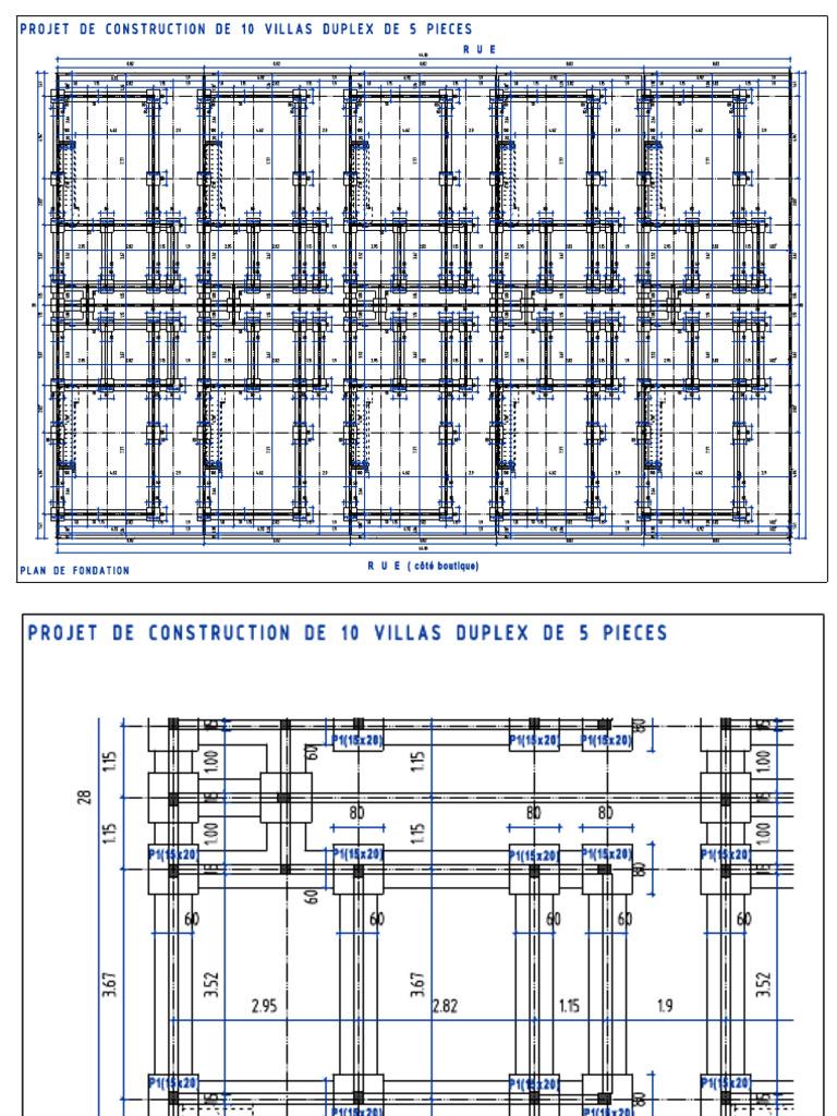 Plans de Villa Duplex 5 Pieces - 10 Villas | PDF