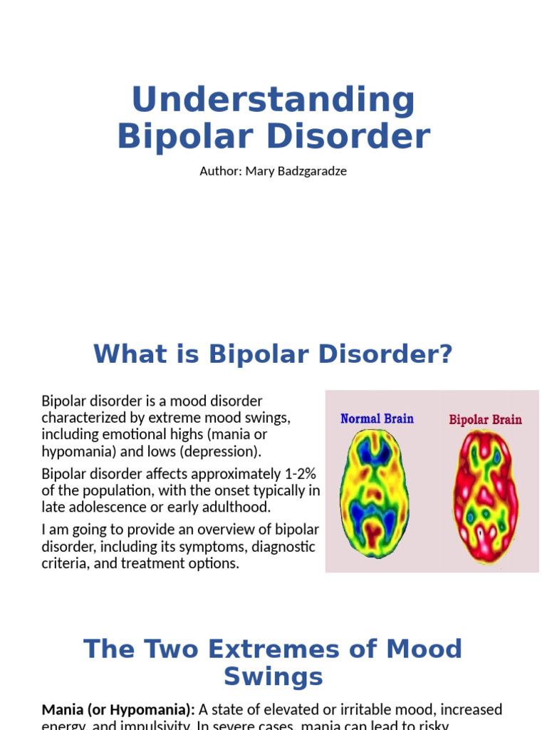 Understanding Bipolar Disorder | PDF | Mania | Bipolar Disorder