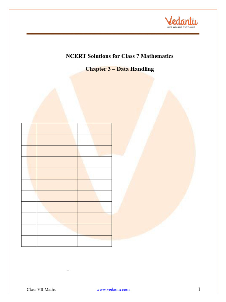 NCERT Solutions for Maths Chapter 3 - Data Handling Class 7 FREE PDF ...