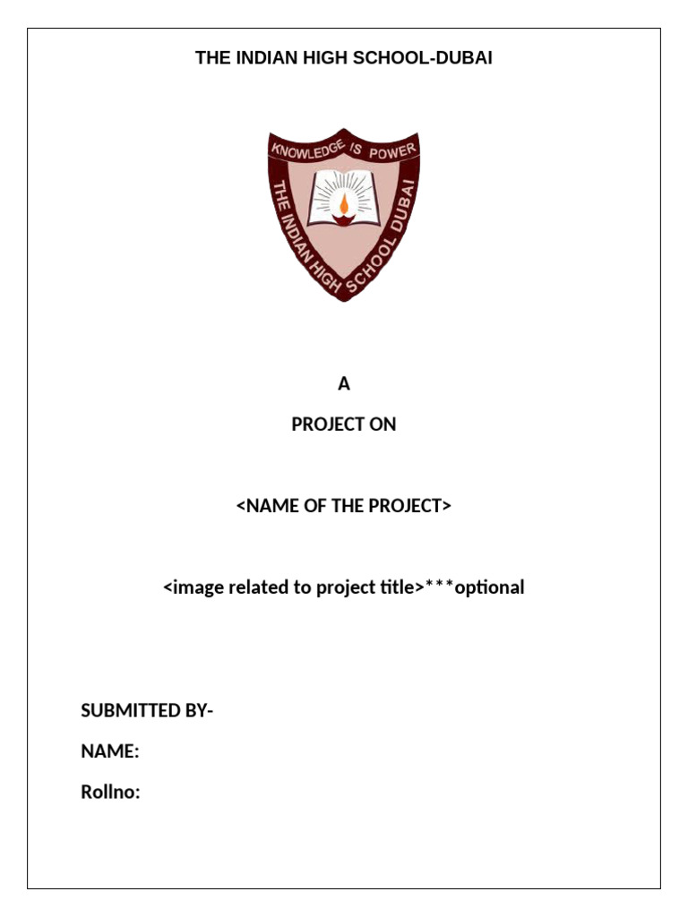 Project Coverpage | PDF