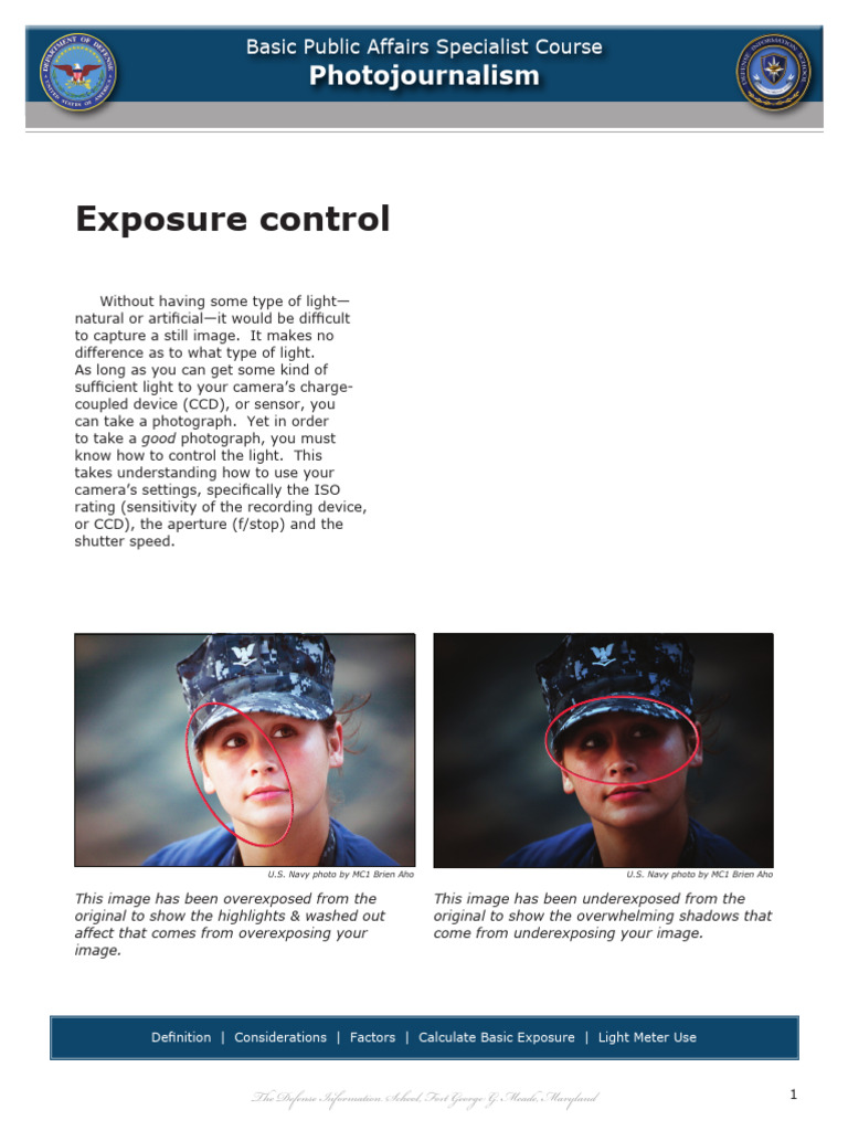 1a Exposure Control | PDF | Exposure (Photography) | Camera
