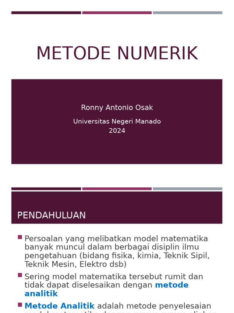 Metode Numerik | PDF