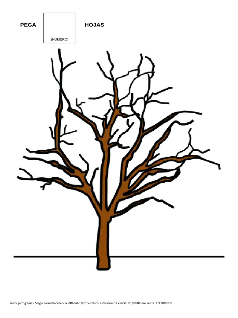 Arbol de Otoño Plantilla para Pegar Las Hojas | PDF